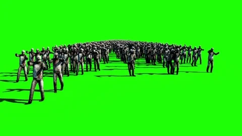 A large crowd of zombies. Apocalypse, ha... | Stock Video | Pond5