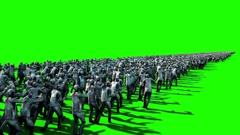 A large crowd of zombies. Apocalypse, ha... | Stock Video | Pond5