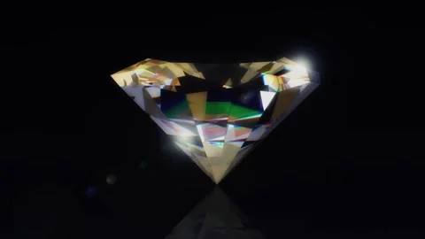 Large diamond spinning. Beautiful 3D clo... | Stock Video | Pond5