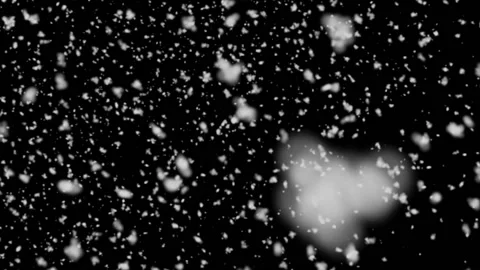 Large flakes of snow falling from the to... | Stock Video | Pond5