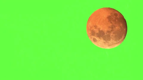 Large Full Moon Moving Fast Across Green... | Stock Video | Pond5