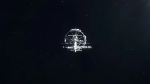 Large Generational Colony Ship Approachi... | Stock Video | Pond5