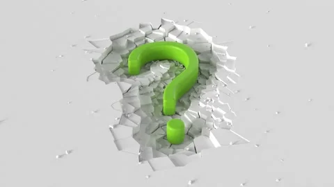 Large Green Question mark minimalist ani... | Stock Video | Pond5