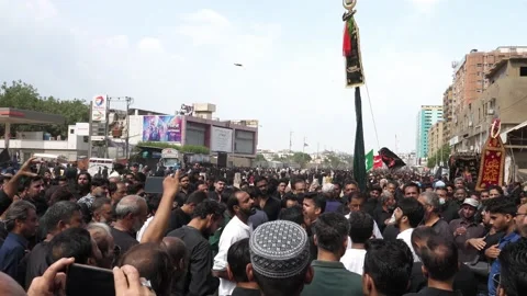Large Group Of Men In Crowd Chanting In ... | Stock Video | Pond5