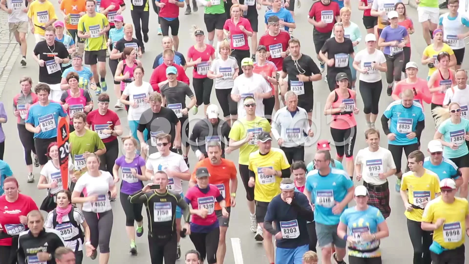Group Running Away From Camera