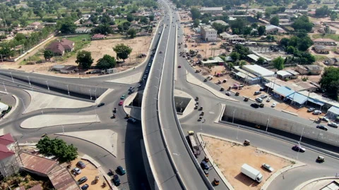 Large highway interchange in Yola Town, ... | Stock Video | Pond5