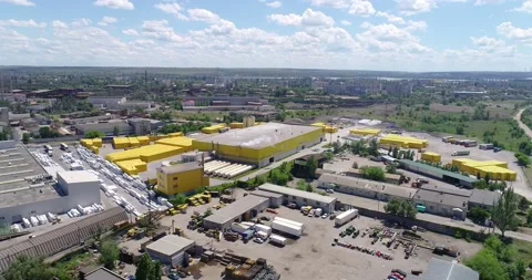 Large industrial complex top view, moder... | Stock Video | Pond5