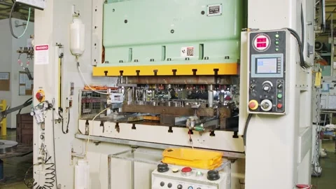 A large industrial punch press forming s... | Stock Video | Pond5