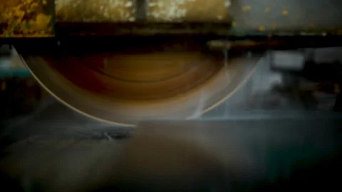 large industrial stone cutter cuts groun... | Stock Video | Pond5