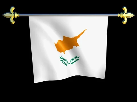 Large Looping Animated Flag of Cyprus | Stock Video | Pond5