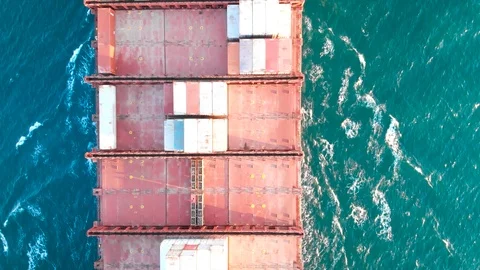 Large modern container ship arrives at p... | Stock Video | Pond5