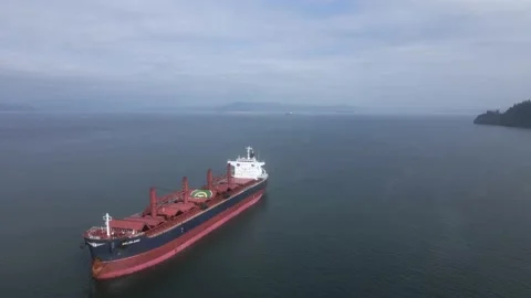 A large ocean going container ships sits... | Stock Video | Pond5