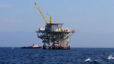 Offshore Oil Rig Stock Footage ~ Royalty Free Stock Videos | Pond5