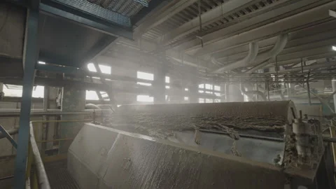 Large paper handling conveyor in hall of... | Stock Video | Pond5