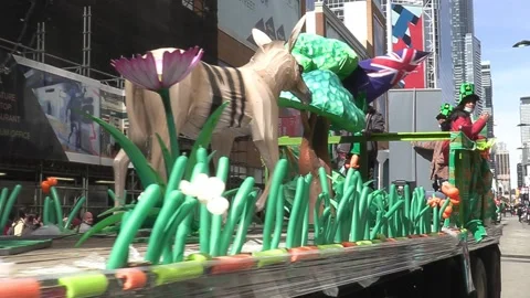 Large parade with crowds of people at To... | Stock Video | Pond5