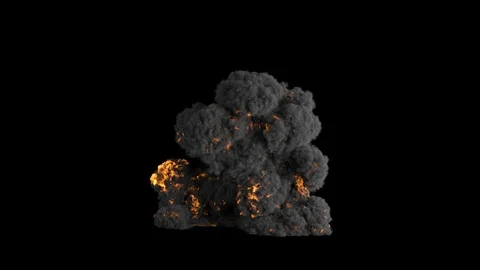Large Scale Ground Explosion 02 - FRONT ... | Stock Video | Pond5