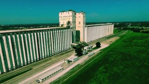 Large Silo for grain in Enid, OK. | Stock Video | Pond5