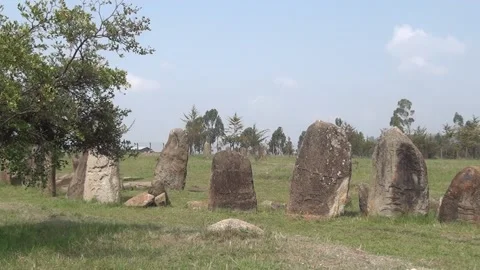 Large stone pillars in Unesco world heri... | Stock Video | Pond5