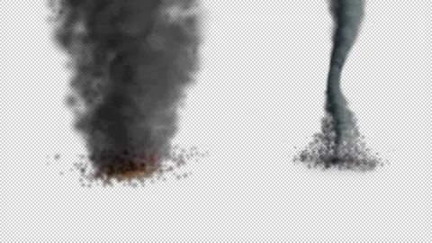 Large tornado with debris texture alpha ... | Stock Video | Pond5