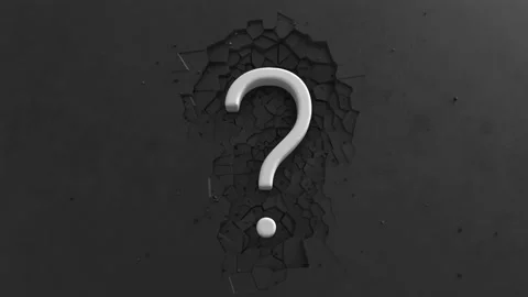 Large White Question mark animation Dark... | Stock Video | Pond5