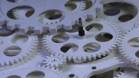 Large White Working Cogs Gears Wheels | Stock Video | Pond5