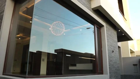 Large Window On Modern House In Pakistan... | Stock Video | Pond5