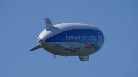 The largest zeppelin in the world above ... | Stock Video | Pond5