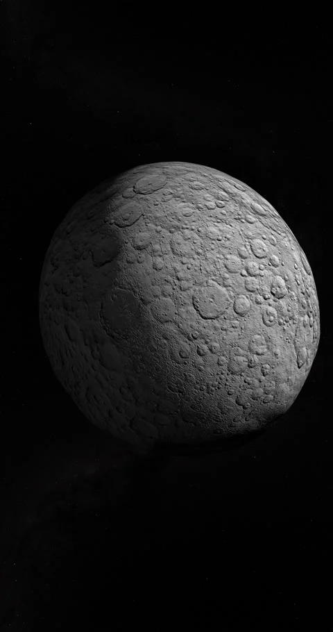 Larissa, inner moon of Neptune planet. L... | Stock Video | Pond5