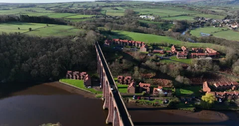 Larpool viaduct River Esk, Whitby, North... | Stock Video | Pond5