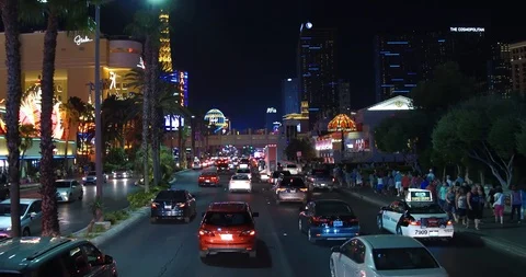 Las Vegas Strip 4k Footage driving down ... | Stock Video | Pond5