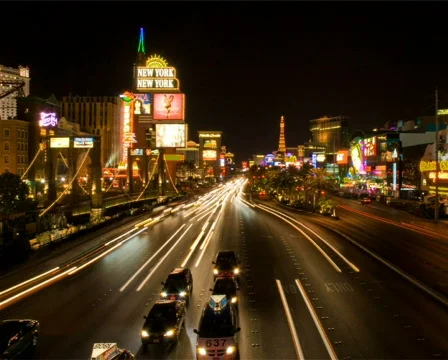 Las Vegas Strip - Night PAL | Stock Video | Pond5