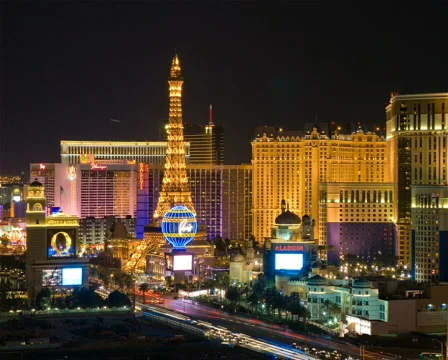 Las Vegas Strip - Night PAL | Stock Video | Pond5