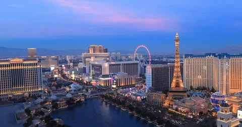 Las Vegas strip video from high rise bal... | Stock Video | Pond5