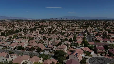 Las Vegas Suburbs Aerial Stock Video Footage | Royalty Free Las Vegas ...