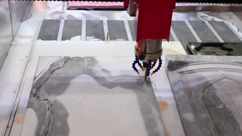Laser automatic engraving of marble boar... | Stock Video | Pond5