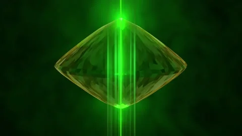 Laser beam passing through diamond . 3d ... | Stock Video | Pond5