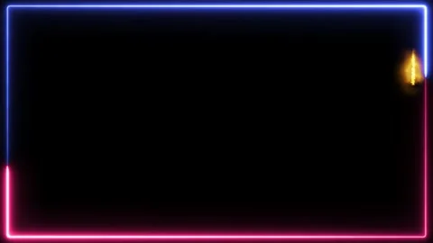 Laser border magenta and blue and glow o... | Stock Video | Pond5
