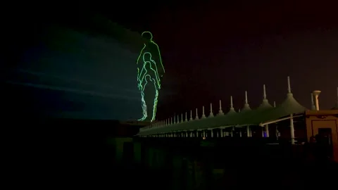 Laser Show at Statue of Unity. It is the... | Stock Video | Pond5
