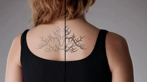 Woman Back Tattoo Stock Footage ~ Royalty Free Stock Videos | Pond5