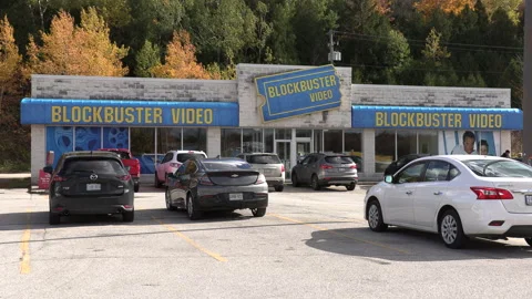 Last iconic Blockbuster video movie rent... | Stock Video | Pond5