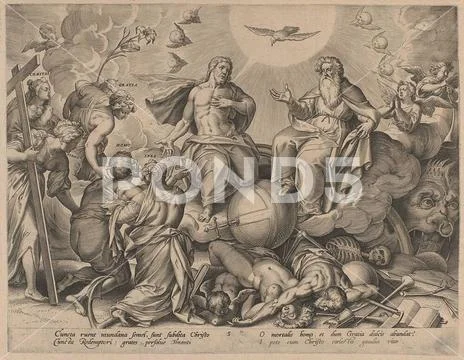 Last judgement; The four ages of man and death. Allegory on death ...