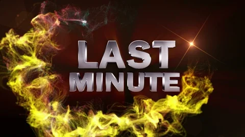 LAST MINUTE Text Animation Around Partic... | Stock Video | Pond5