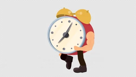 Late alarm clock. Animation of a running... | Stock Video | Pond5