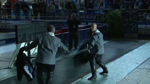 Late medieval sword fight tournament | Stock Video | Pond5