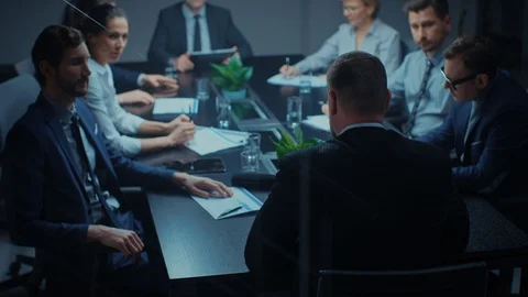 Late at Night In the Corporate Office Me... | Stock Video | Pond5