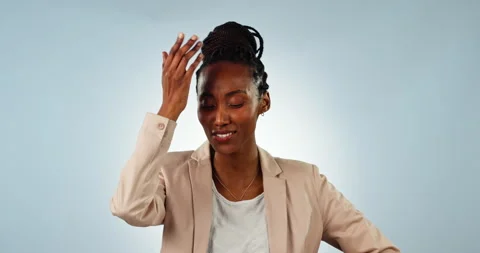 Laugh, confused and face of black woman ... | Stock Video | Pond5