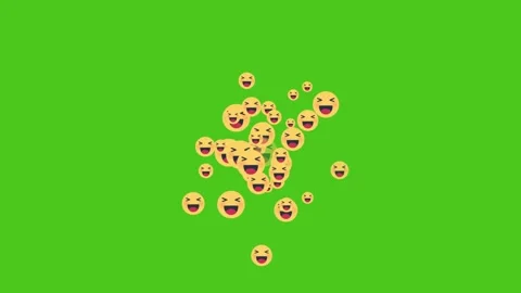 Laugh emoji green screen 100 | Stock Video | Pond5