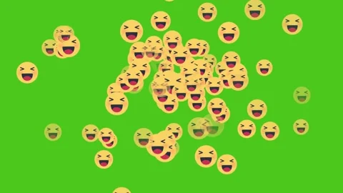Laugh emoji green screen 102 | Stock Video | Pond5
