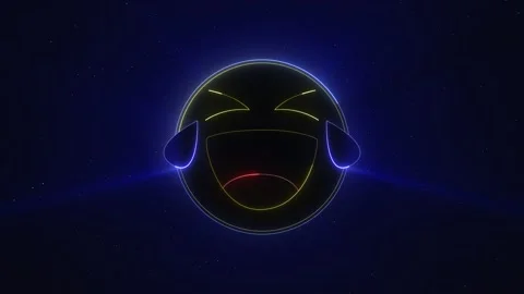 Laughing LOL Emoji Neon Background, Anim... | Stock Video | Pond5