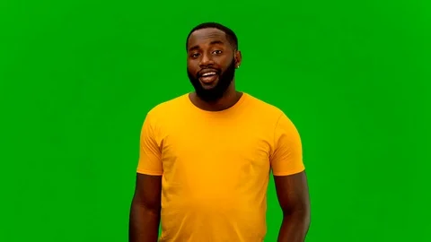 Laughing man welcoming, waving hand and ... | Stock Video | Pond5